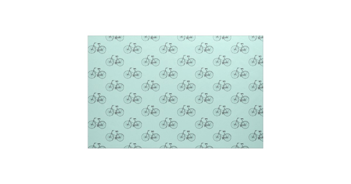 Bicycle Print Fabric | Zazzle