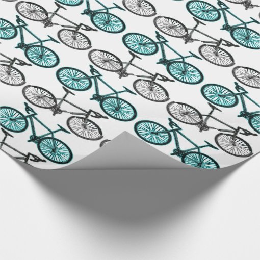 Bicycle Print Pattern Wrapping Paper | Zazzle
