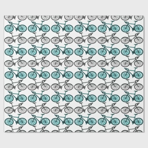 Bicycle Print Pattern Wrapping Paper | Zazzle