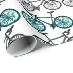 Bicycle Print Pattern Wrapping Paper | Zazzle