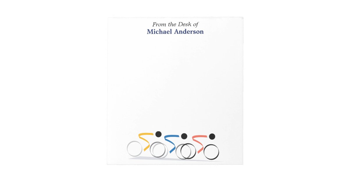 Bicycle Race Logo Personalized Notepad | Zazzle