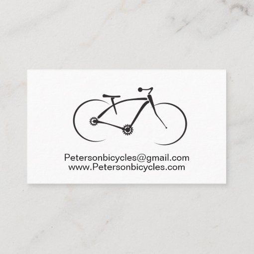 Bicycle Repair Bike Shop Minimalist Business Card | Zazzle