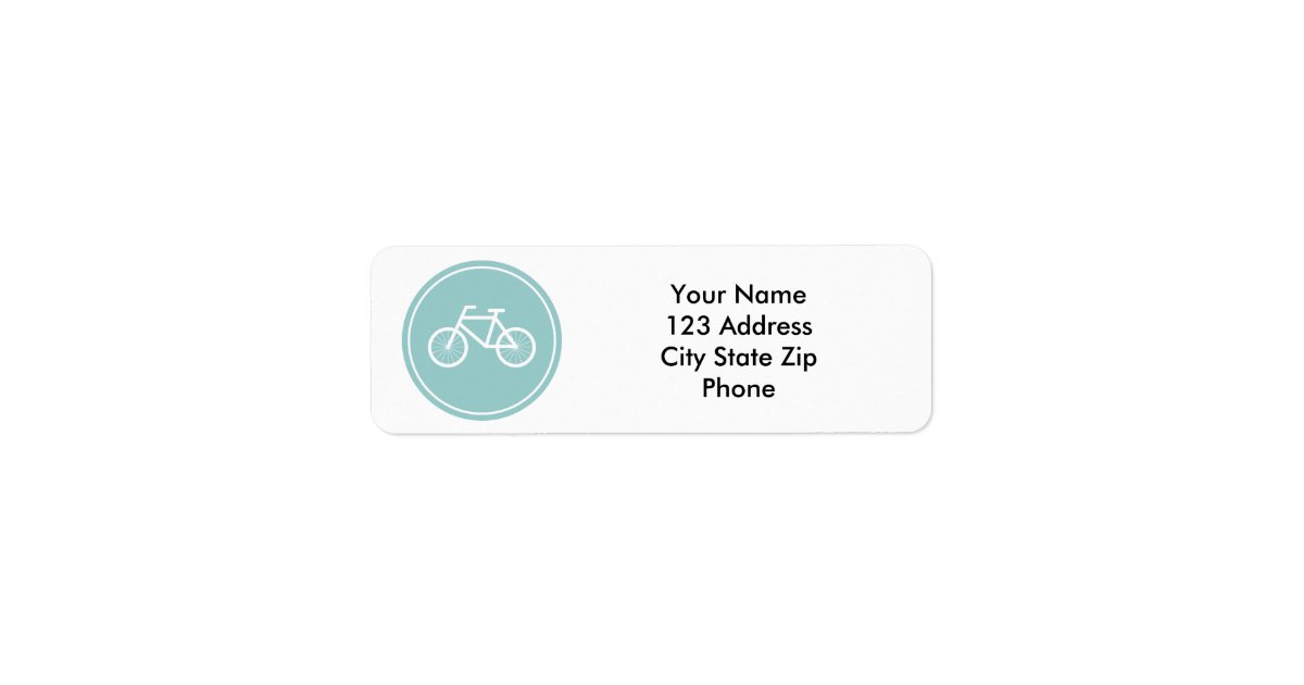 Bicycle return address labels for bike riding fans | Zazzle
