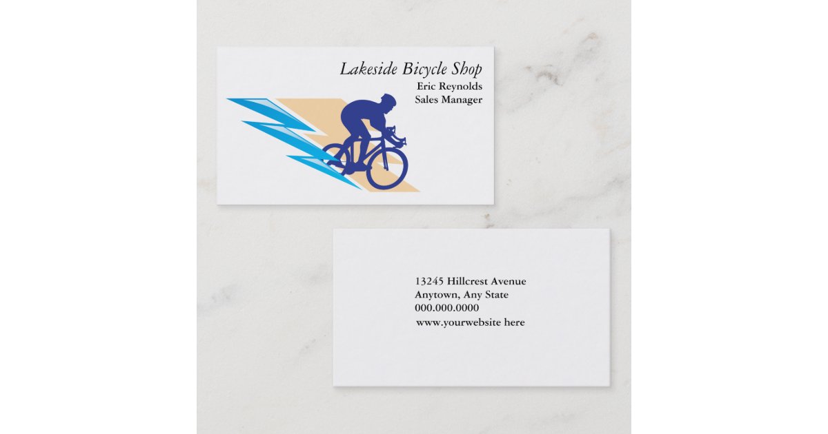 Bicycle Rider Logo Business Card | Zazzle