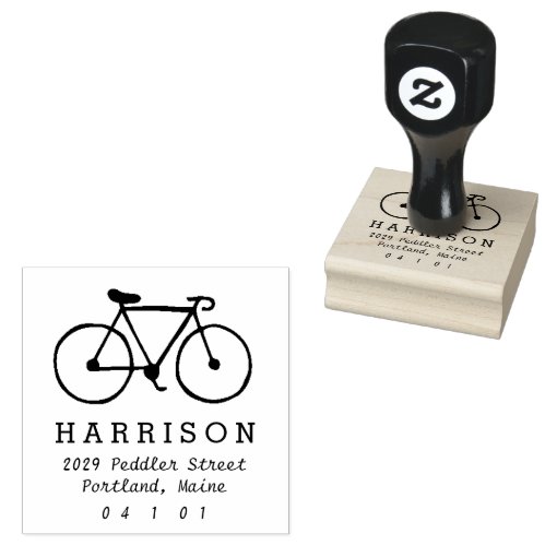 Bicycle Rubber Stamp | Zazzle