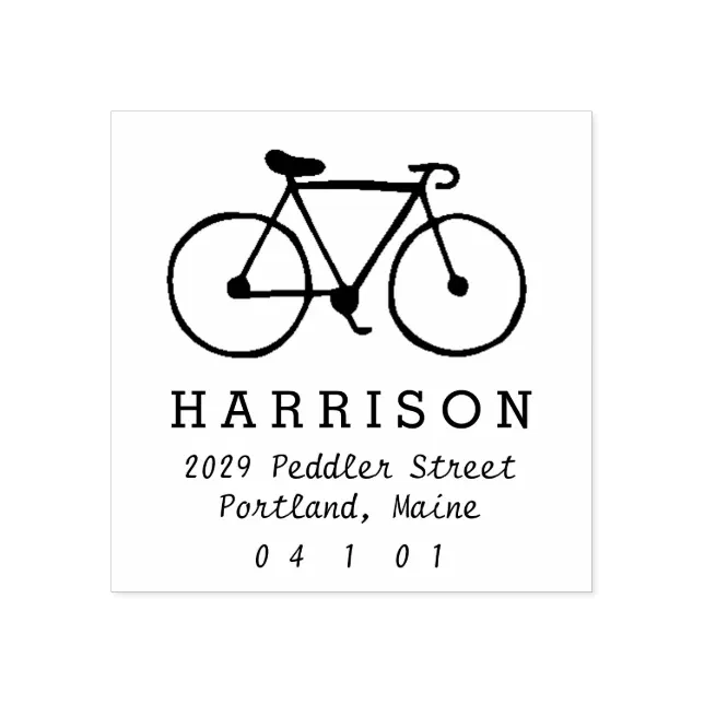 Bicycle Rubber Stamp | Zazzle