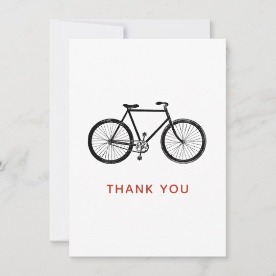 Bicycle Thank You Card, Vintage Bike | Zazzle.com