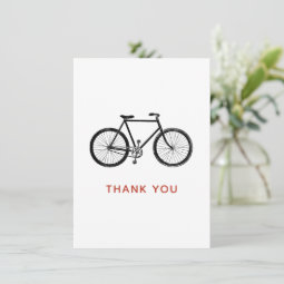 Bicycle Thank You Card, Vintage Bike | Zazzle