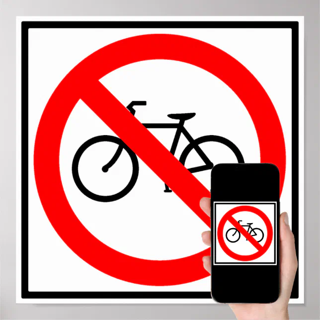 Bicycle Traffic Prohibited Highway Sign | Zazzle Bicycle Traffic Prohibited Highway Sign | Zazzle