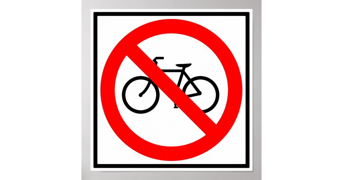 Bicycle Traffic Prohibited Highway Sign | Zazzle Bicycle Traffic Prohibited Highway Sign | Zazzle