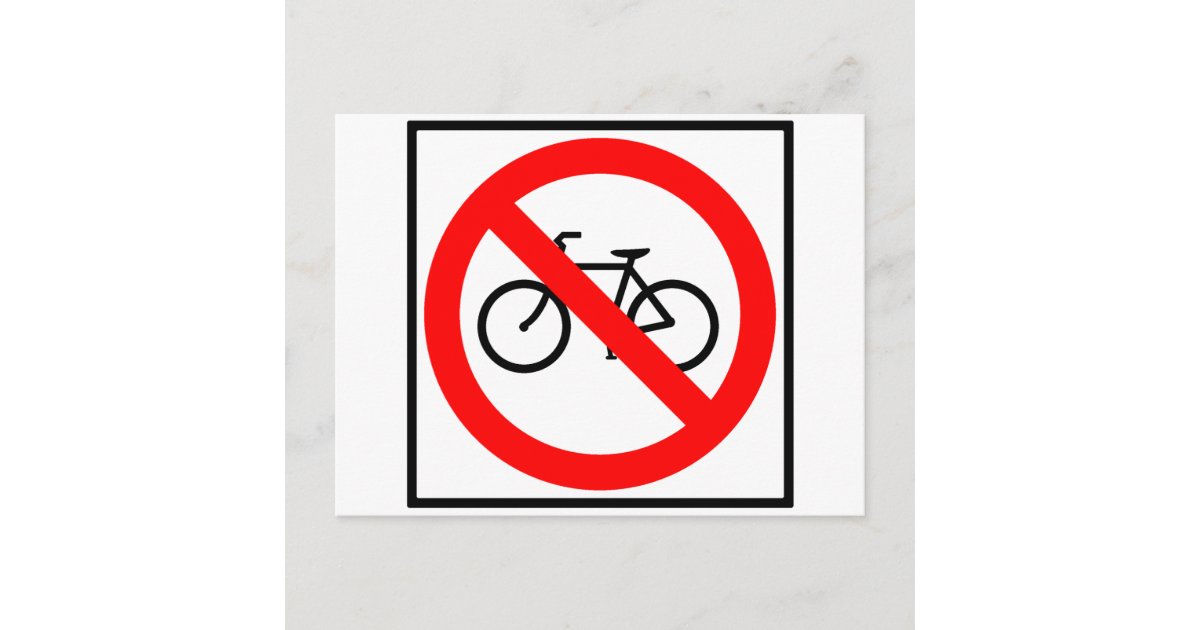 Bicycle Traffic Prohibited Highway Sign Postcard | Zazzle