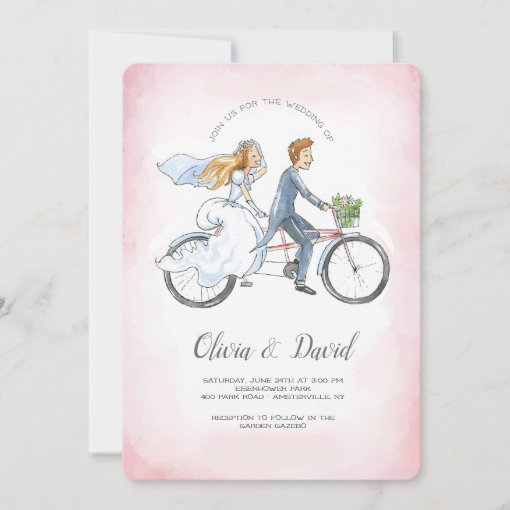 Bicycle Wedding Invitation | Zazzle