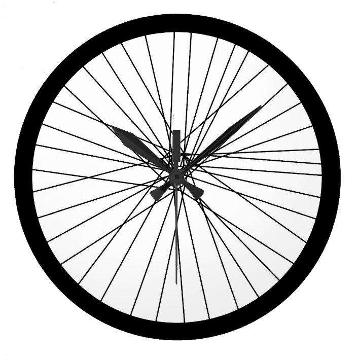 Bicycle Wheel clock (2D printed graphic) | Zazzle.com