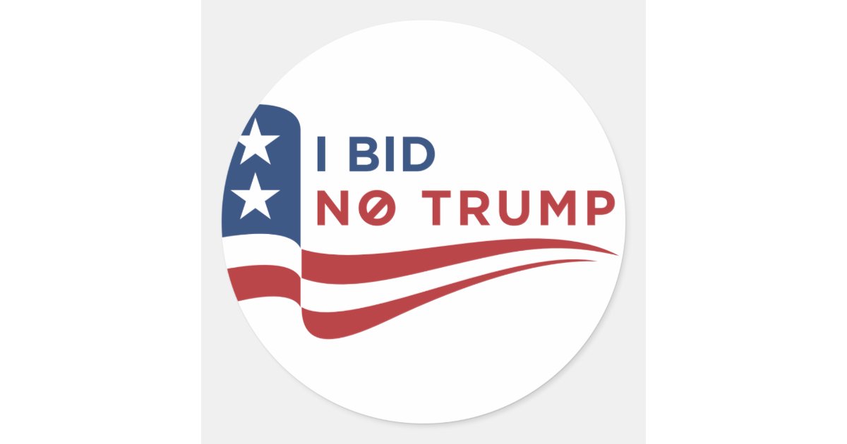 Bid No Trump Sticker | Zazzle