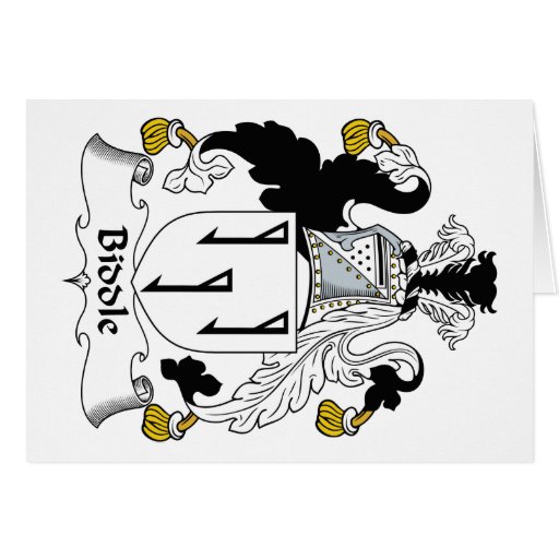 Biddle Family Crest Card | Zazzle