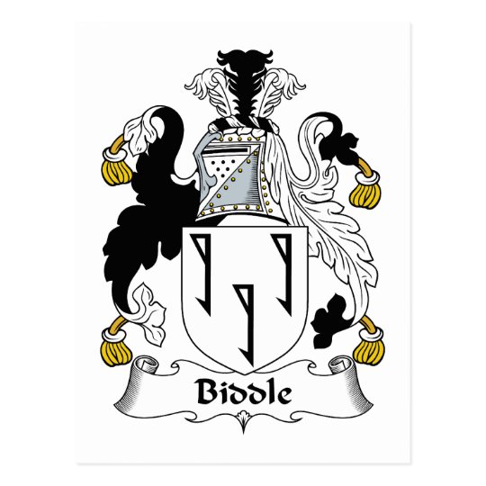 Biddle Family Crest Postcard | Zazzle.com