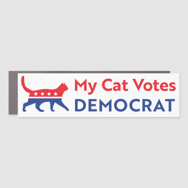 Biden 2020 - My Cat Votes Democrat Car Magnet | Zazzle