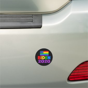 Biden 2020 Rainbow Flag Car Magnet | Zazzle