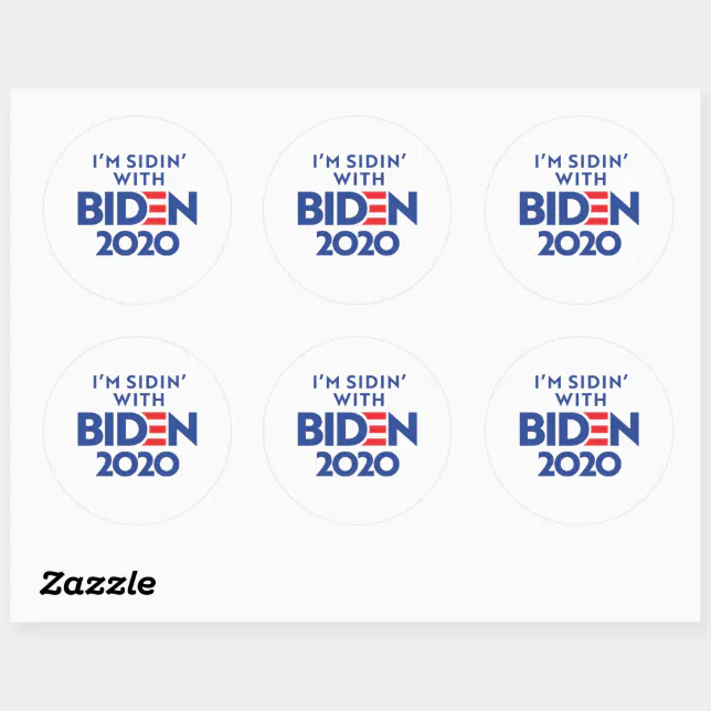BIDEN 2020 - Sidin' with Biden Classic Round Sticker | Zazzle