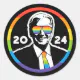 Biden 2024 Rainbow Sunglasses LGBT Pride Classic Round Sticker | Zazzle
