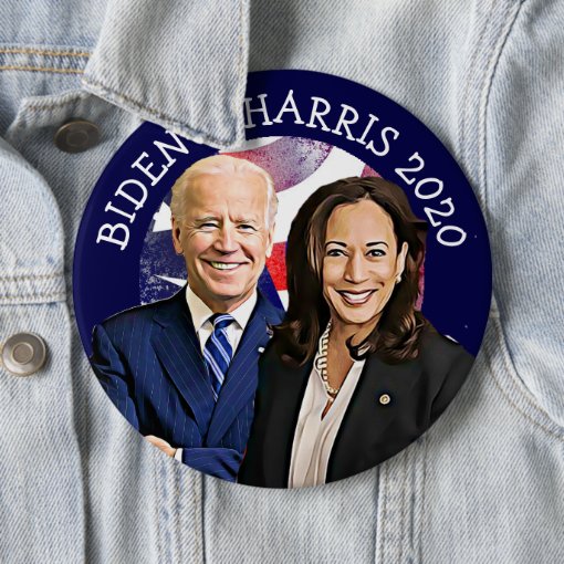 Biden and Harris 2020 US Election Rally Button | Zazzle