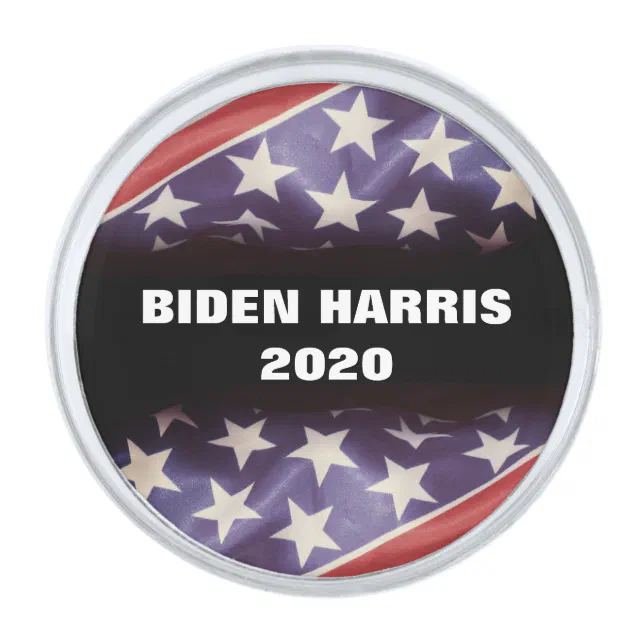 BIDEN HARRIS 2020 American Flag Lapel Pin | Zazzle