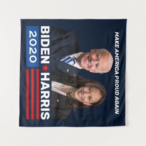 Biden Harris 2020 Blue Campaign Banners Tapestry | Zazzle