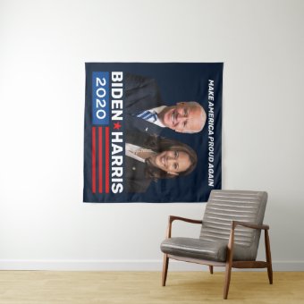 Biden Harris 2020 Blue Campaign Banners Tapestry | Zazzle