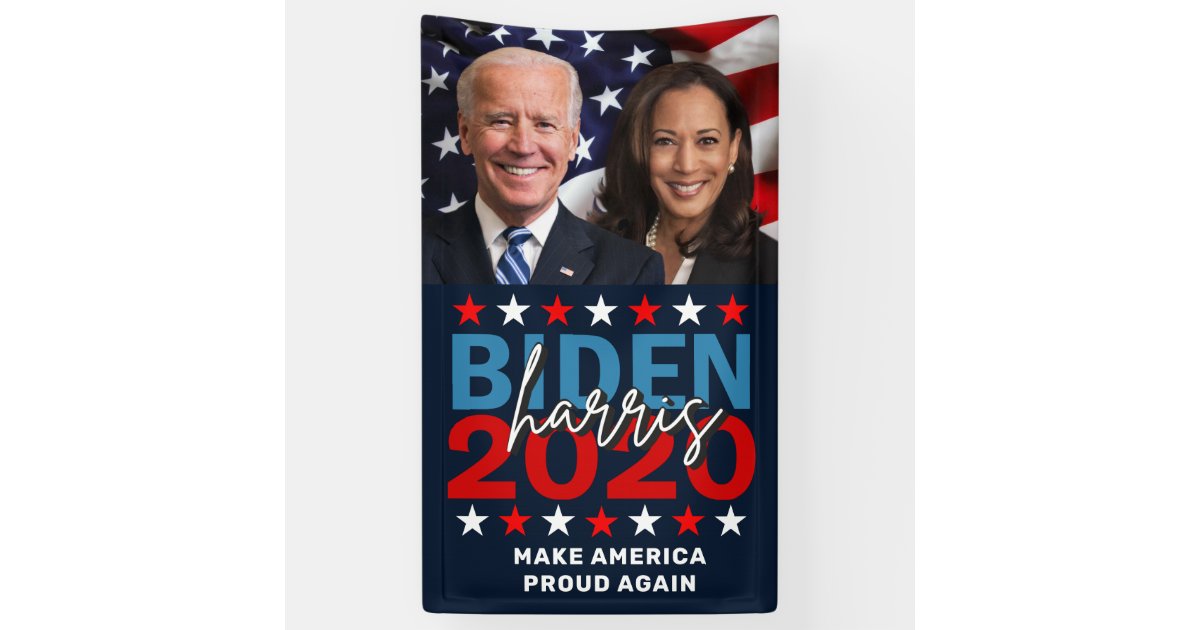 Biden Harris 2020 Campaign Patriotic Photo Banner | Zazzle