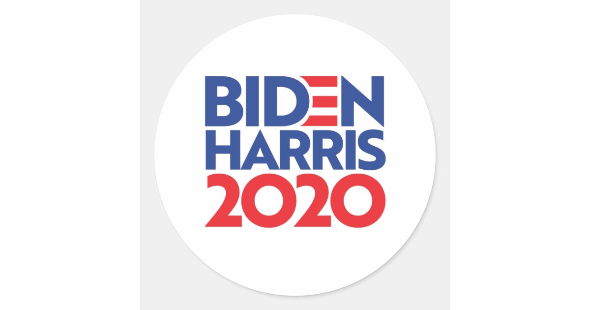BIDEN HARRIS 2020 CLASSIC ROUND STICKER | Zazzle