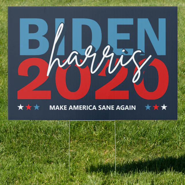 Biden Harris 2020 Democrats Cool Campaign Large Sign | Zazzle