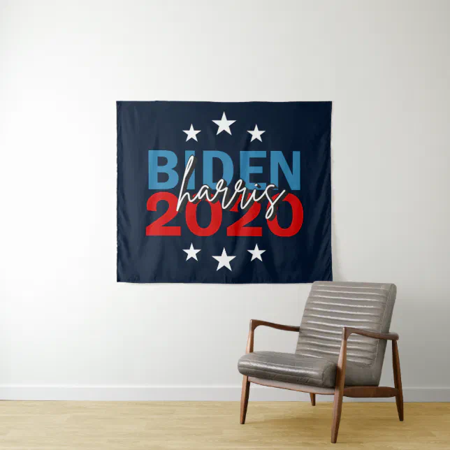Biden Harris 2020 Election Campaign Blue Backdrop | Zazzle