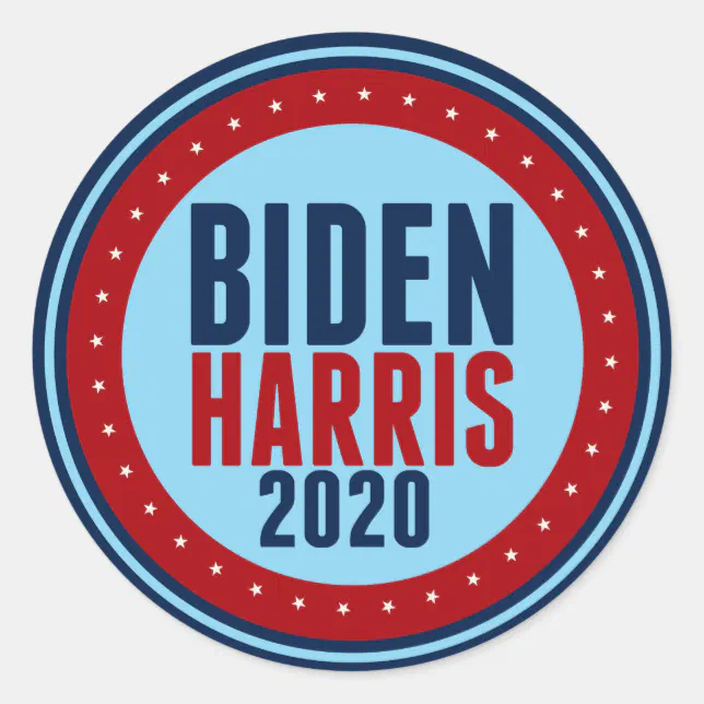 Biden Harris 2020 Election Classic Round Sticker | Zazzle