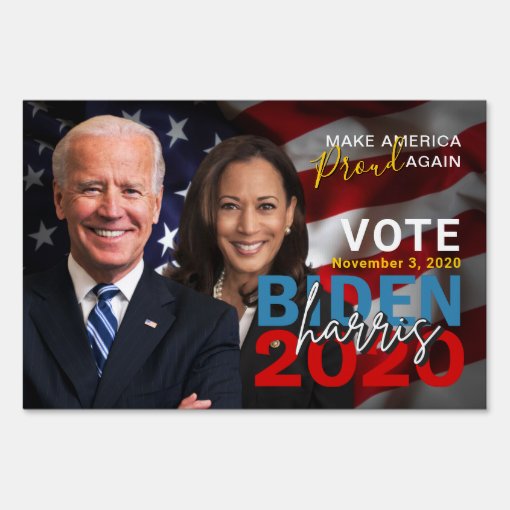 Biden Harris 2020 Election Patriotic Photo Sign | Zazzle