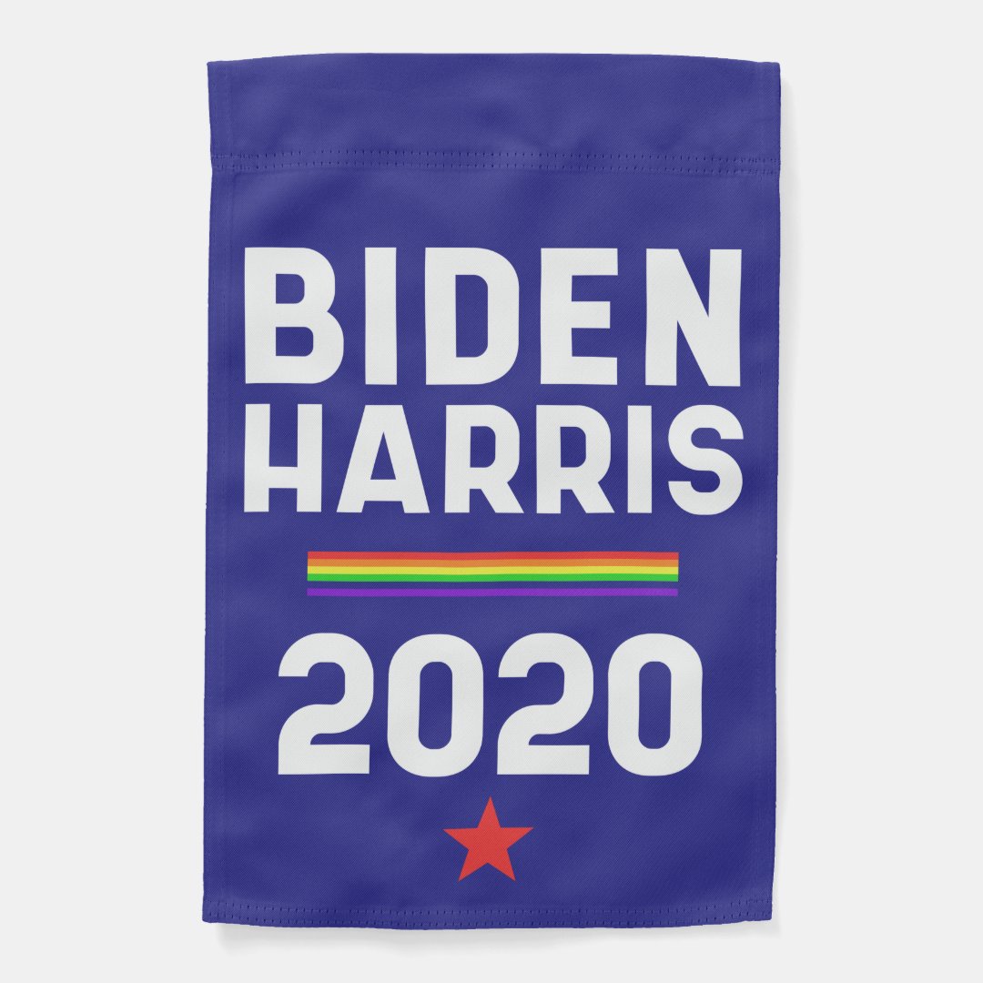 Biden Harris 2020 Pride Garden Flag | Zazzle