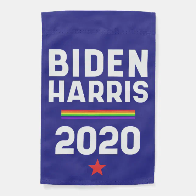 Biden Harris 2020 Pride Garden Flag | Zazzle