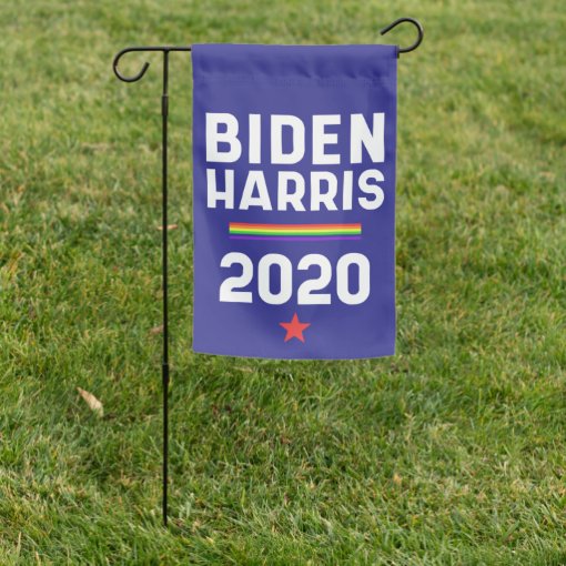 Biden Harris 2020 Pride Garden Flag | Zazzle