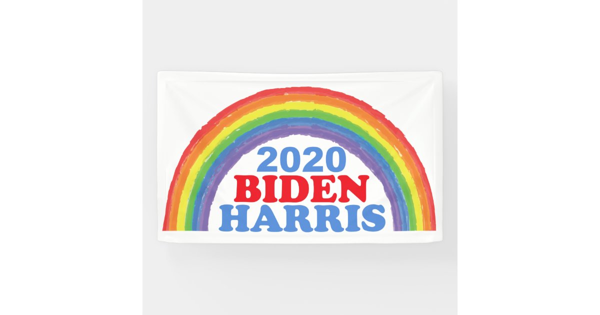 Biden Harris 2020 Rainbow Banner | Zazzle