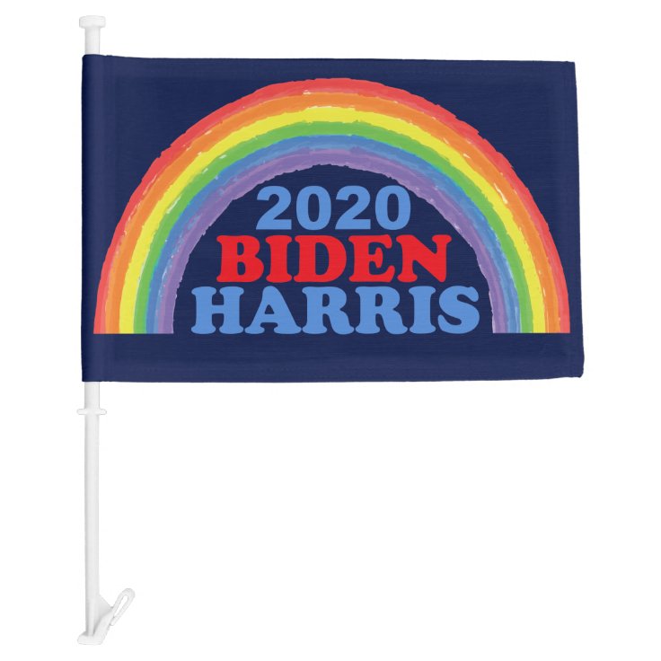 Biden Harris 2020 Rainbow Car Flag | Zazzle