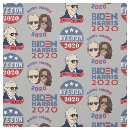 Biden Harris Oval Fabric | Zazzle