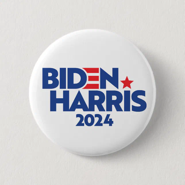 BIDEN HARRIS 2024 BUTTON | Zazzle