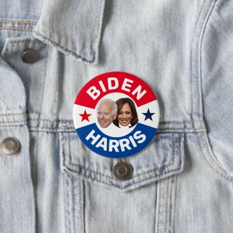 BIDEN / HARRIS BUTTON | Zazzle