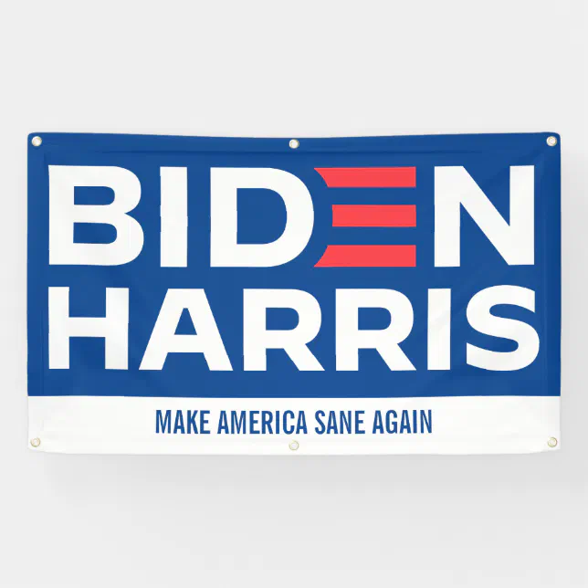 Biden Harris Custom Caption President Election Banner | Zazzle