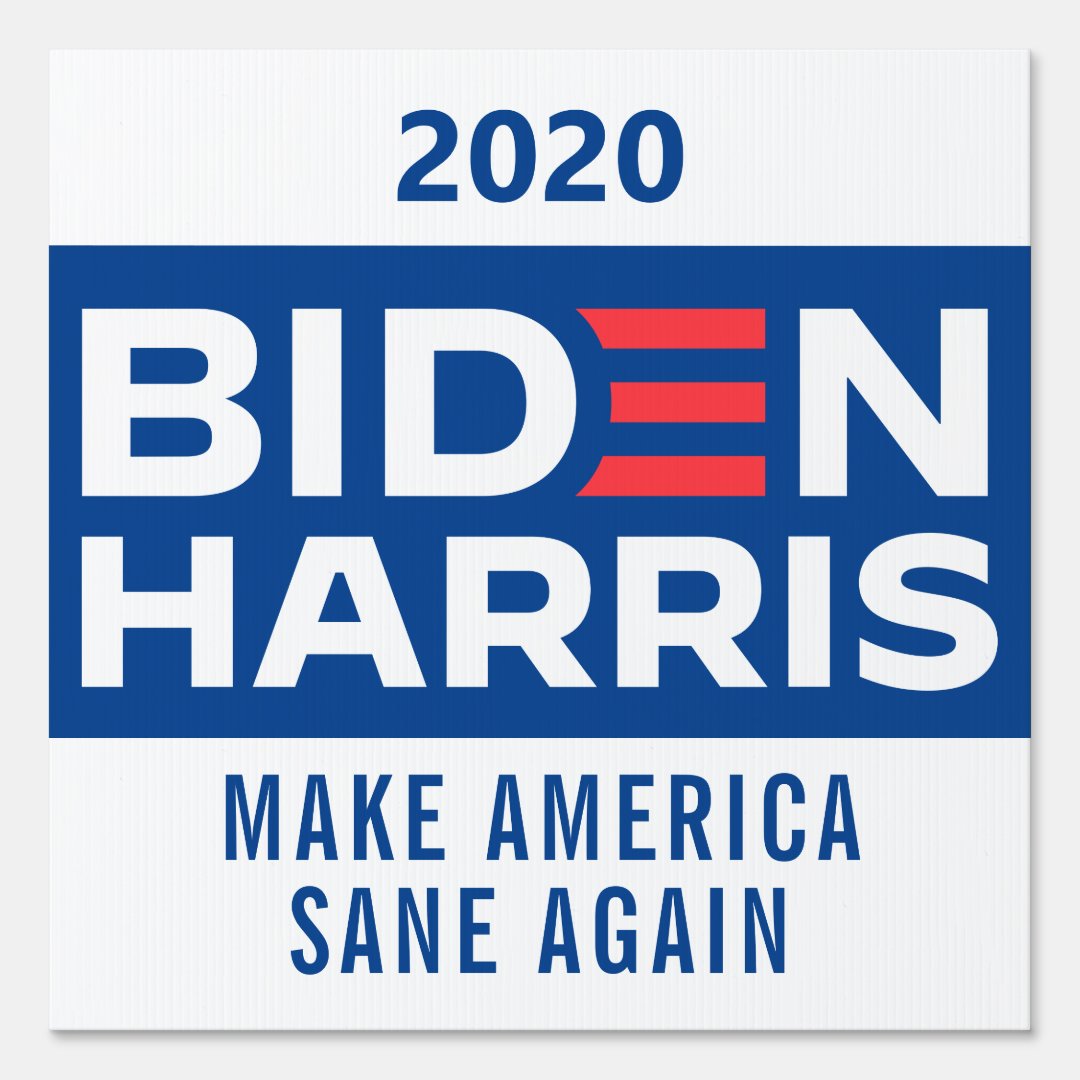 Biden Harris Custom Caption President Election Sign | Zazzle