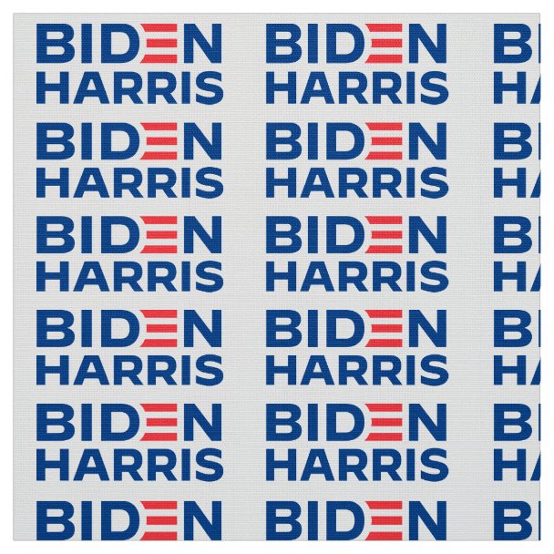 Biden Harris Oval Fabric | Zazzle