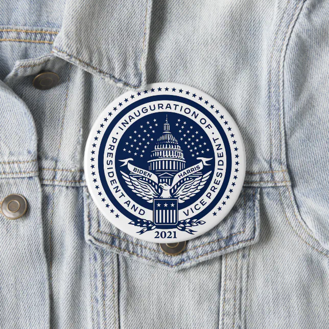 Biden Harris Inaugural Logo Inauguration Day 2021 Button | Zazzle