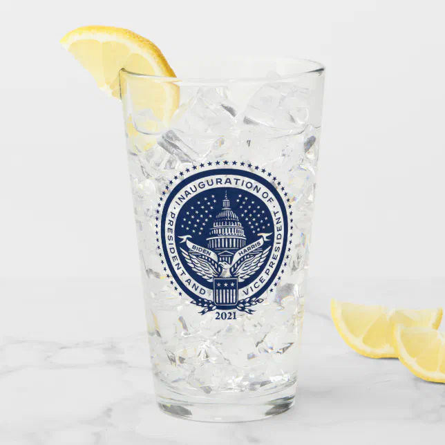Biden Harris Inaugural Logo Inauguration Day 2021 Glass | Zazzle