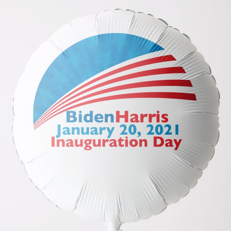 Biden Harris Inauguration Day American Flag Balloon | Zazzle