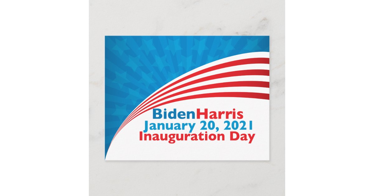 Biden Harris Inauguration Day American Flag Postcard | Zazzle
