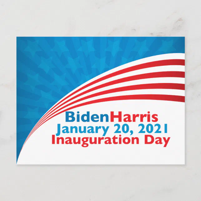 Biden Harris Inauguration Day American Flag Postcard | Zazzle